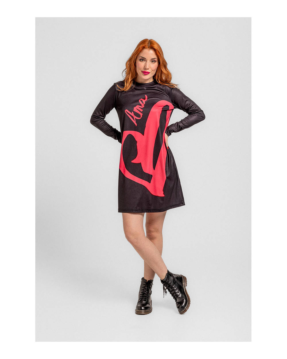 Vestido Camiseta M/Larga - Por dentro es de colores Lolina